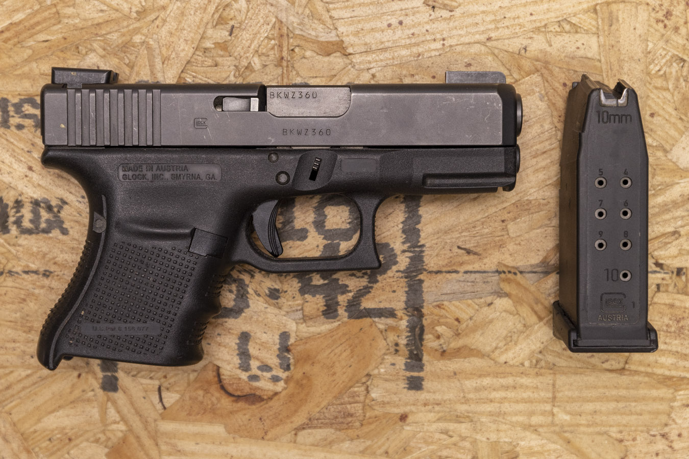 Glock 29 Gen4 10mm Auto Police Trade In Pistol Good Condition